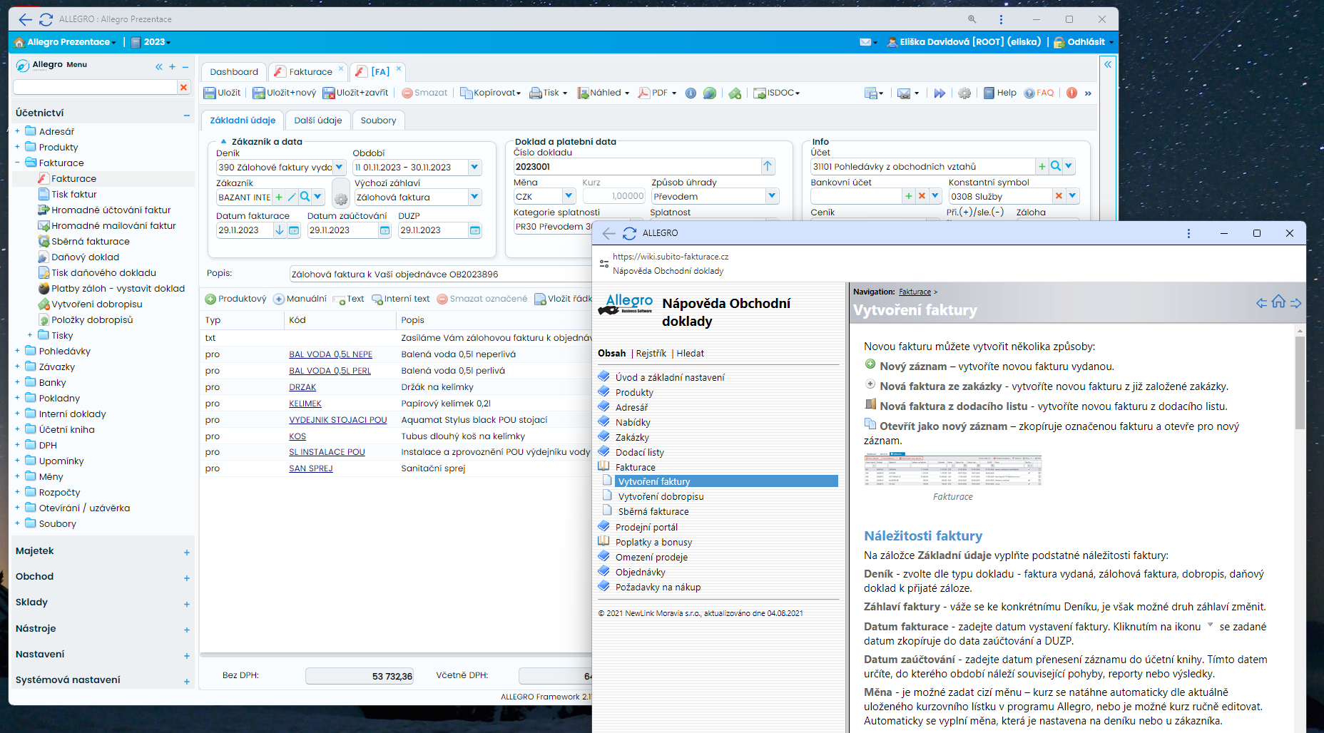 Program na fakturu | Allegro Software